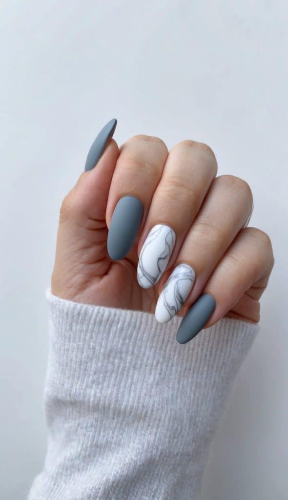 26 Matte Gray Nail Art Ideas: Chic Designs for a Sleek and Modern ...