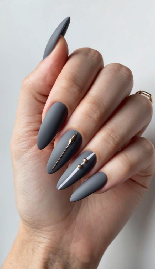 26 Matte Gray Nail Art Ideas: Chic Designs for a Sleek and Modern ...