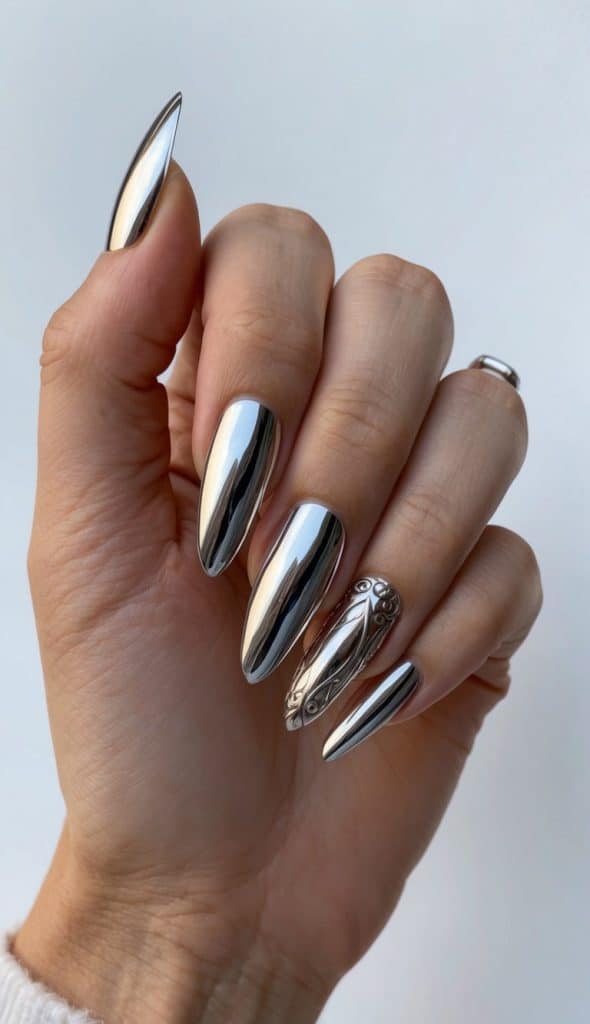 31 Metallic Nail Art Ideas: Sparkle Up Your Fingers with Shiny Designs ...