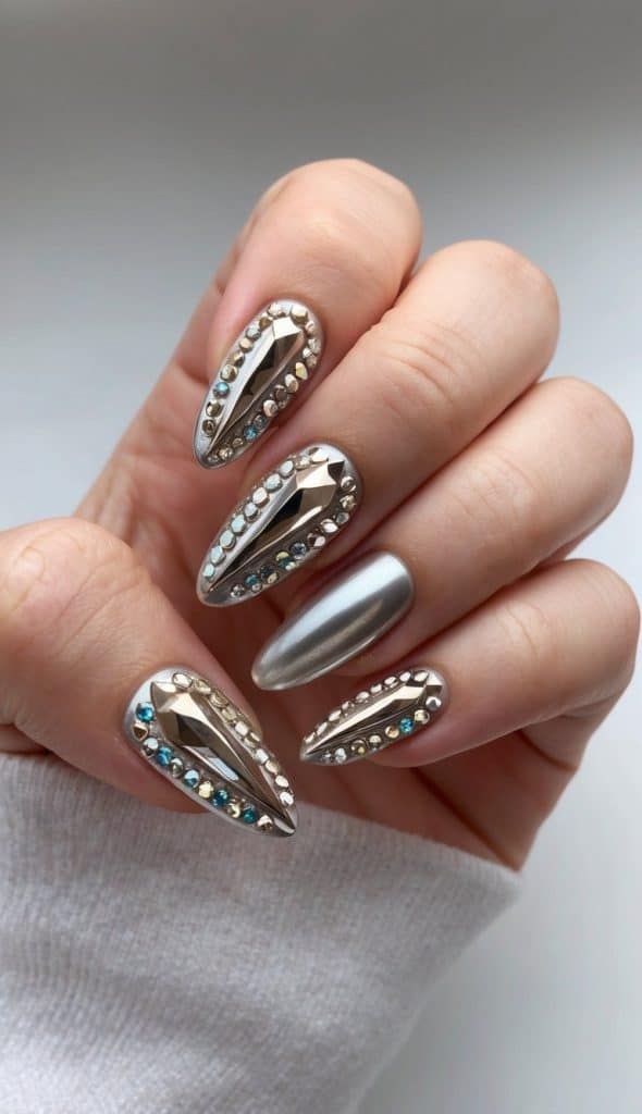 31 Metallic Nail Art Ideas: Sparkle Up Your Fingers with Shiny Designs ...