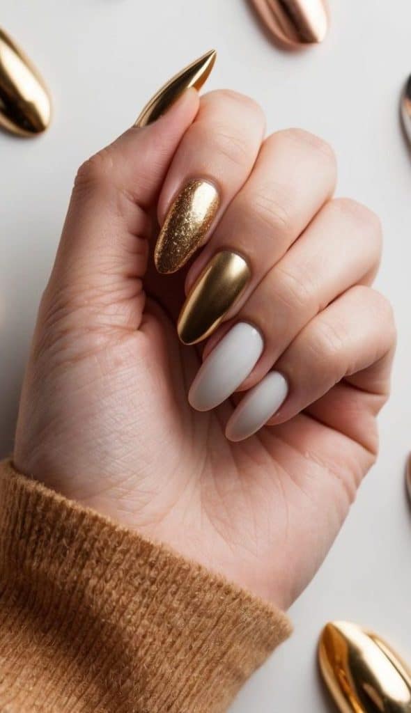 31 Metallic Nail Art Ideas: Sparkle Up Your Fingers with Shiny Designs ...