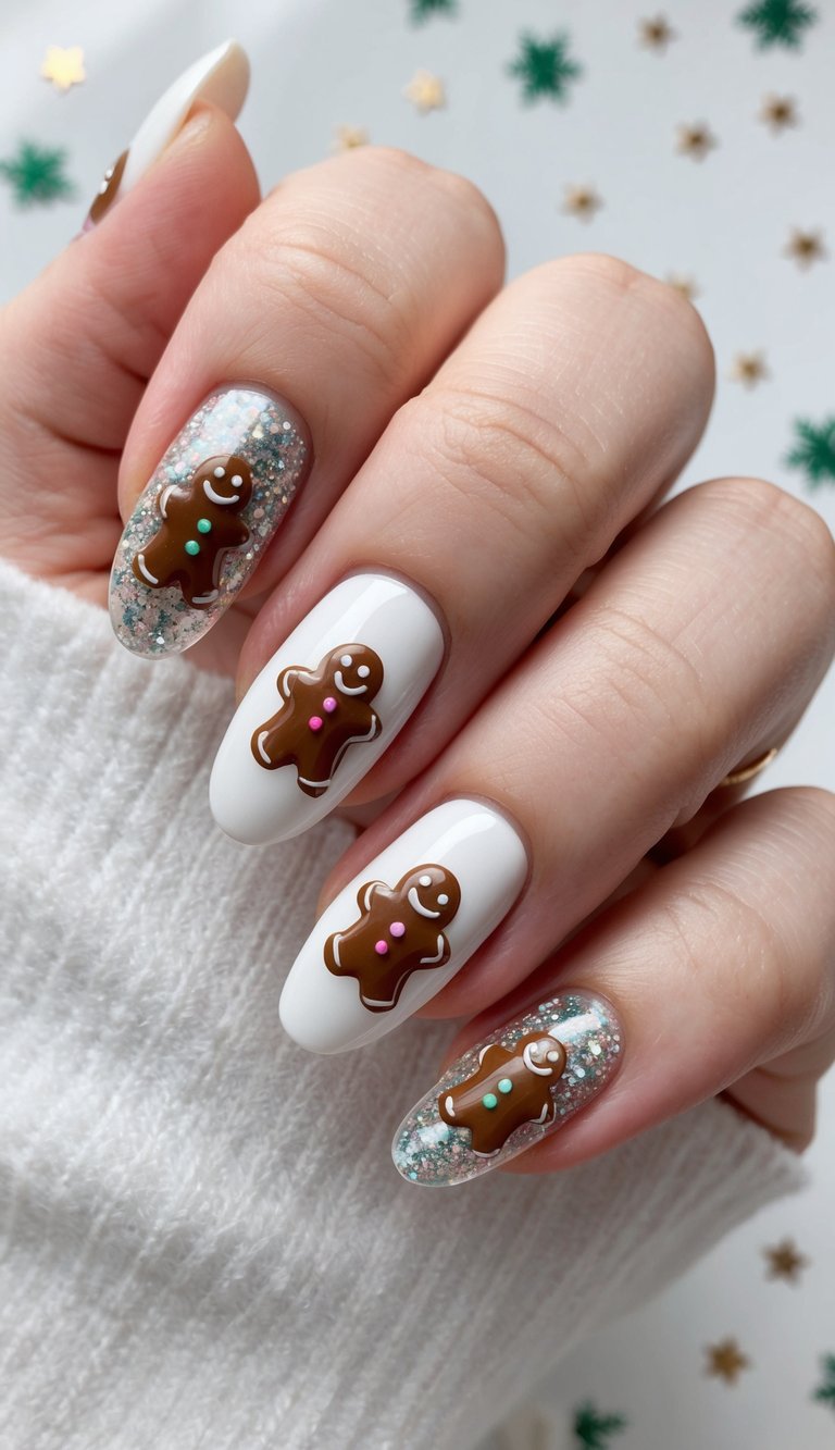 28 Gingerbread Man Nail Art Ideas: Festive, Cute Designs for Holiday ...