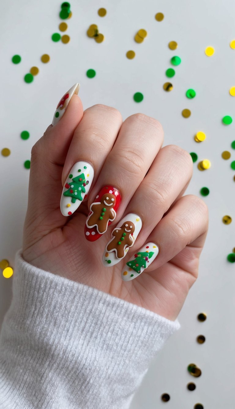 28 Gingerbread Man Nail Art Ideas: Festive, Cute Designs for Holiday ...