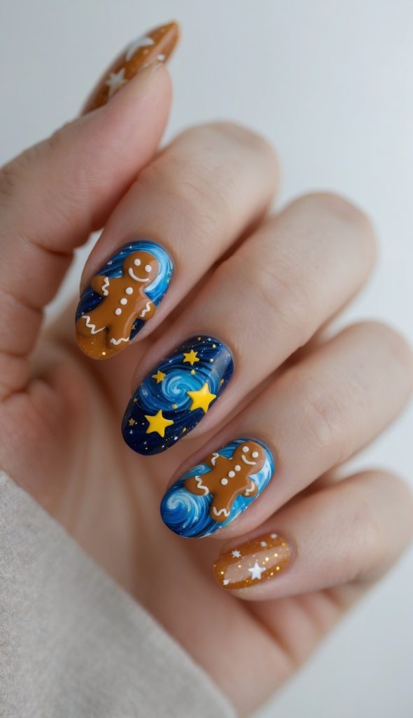 28 Gingerbread Man Nail Art Ideas: Festive, Cute Designs for Holiday ...